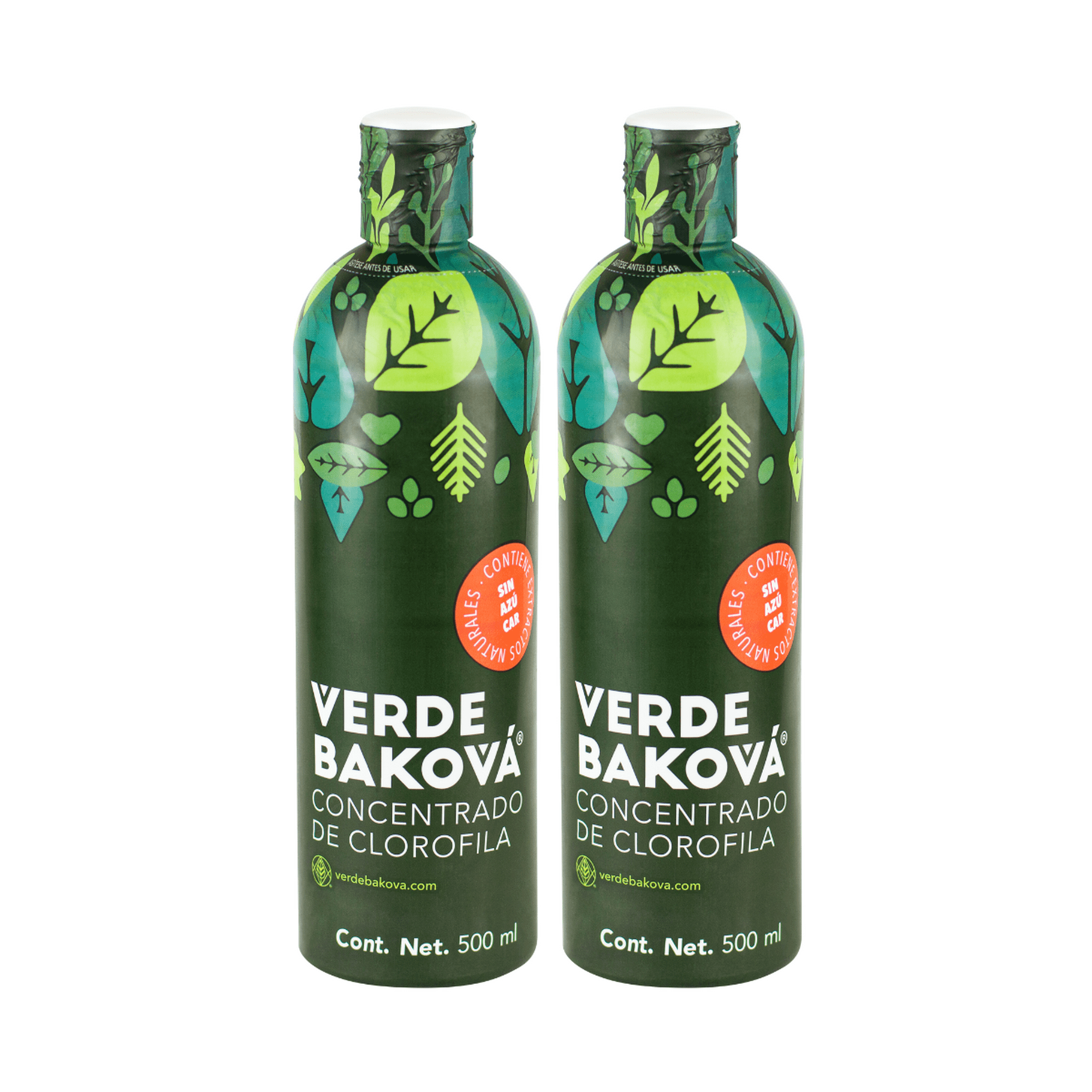 Concentrado de Clorofila Líquida sabor Mentol 500 ml Verde Baková (2 ...