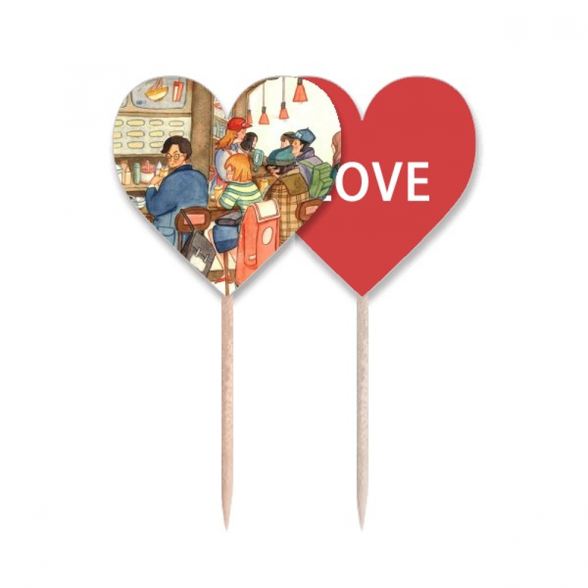 Miaoji pintura gato restaurante Catch rata Palillos de dientes bandera ...