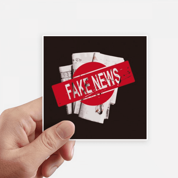 Falsa alarma falsa información falsa Adhesivo Cuadrado Impermeable ...