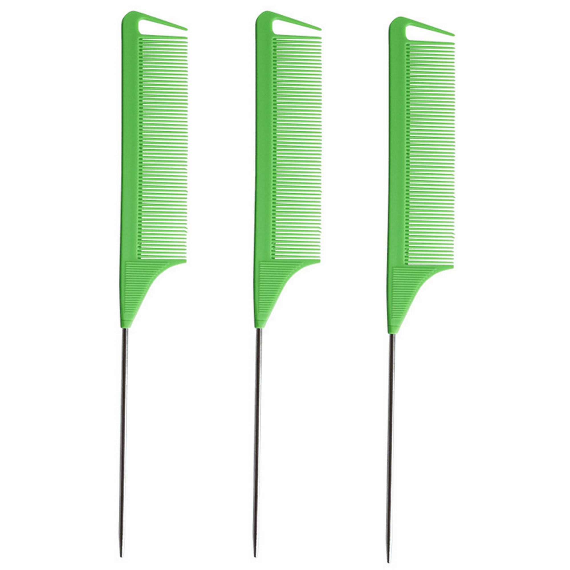 Peine para trenzas, peine de pelo de cola de rata, pasador de acero ...