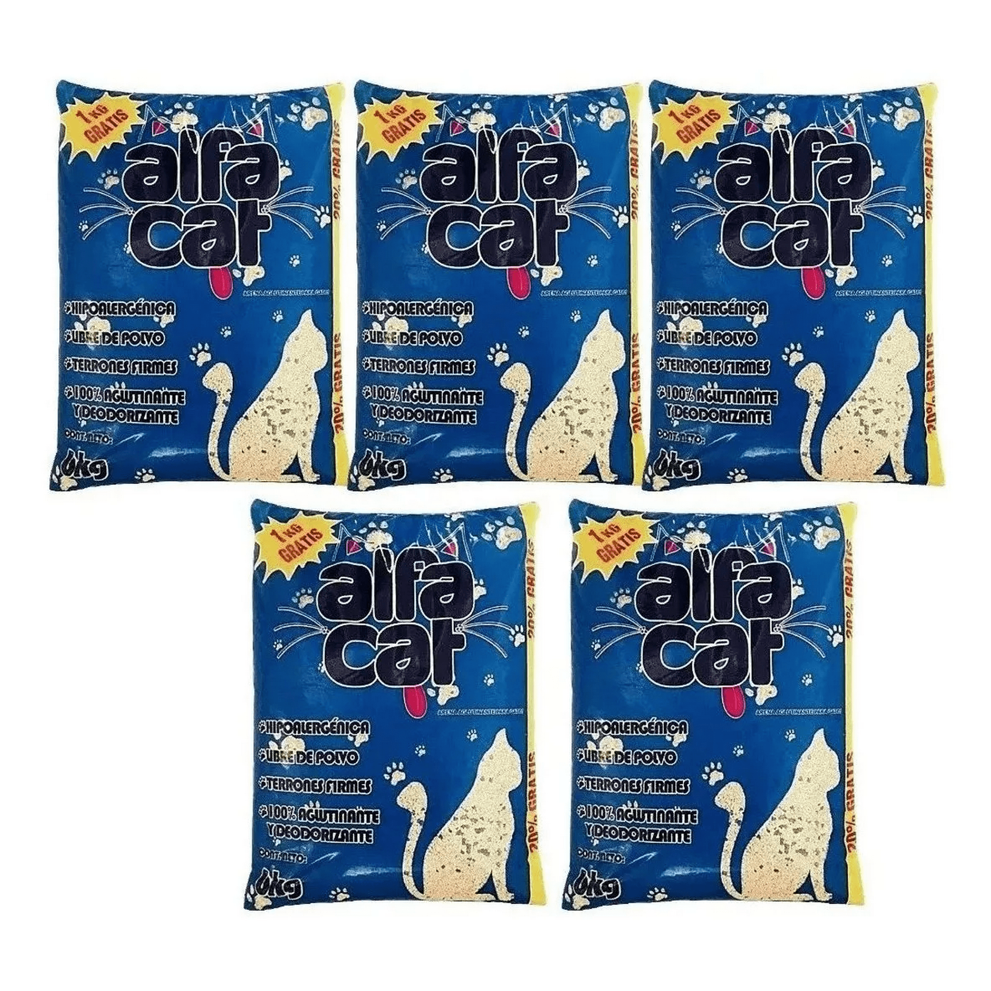 Alfa Cat Arena Para Gato - Premium Natural 25kg + 5kg Gratis Alfa Cat ...
