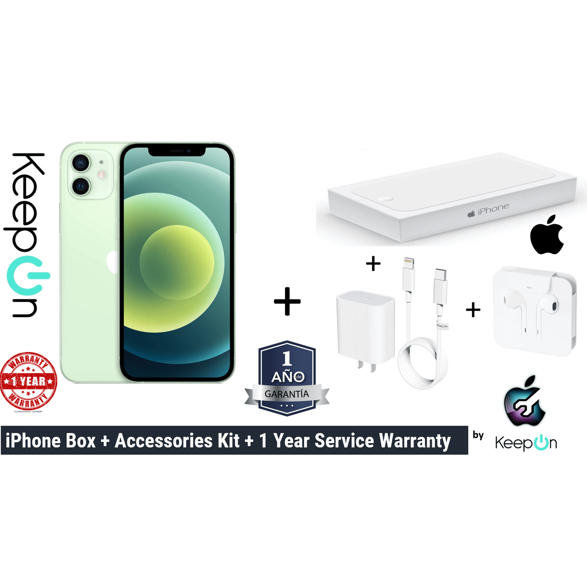 Apple iPhone 12 MINI 128 (Incluye 1 año en Reparacion KeepOn + Cargador ...