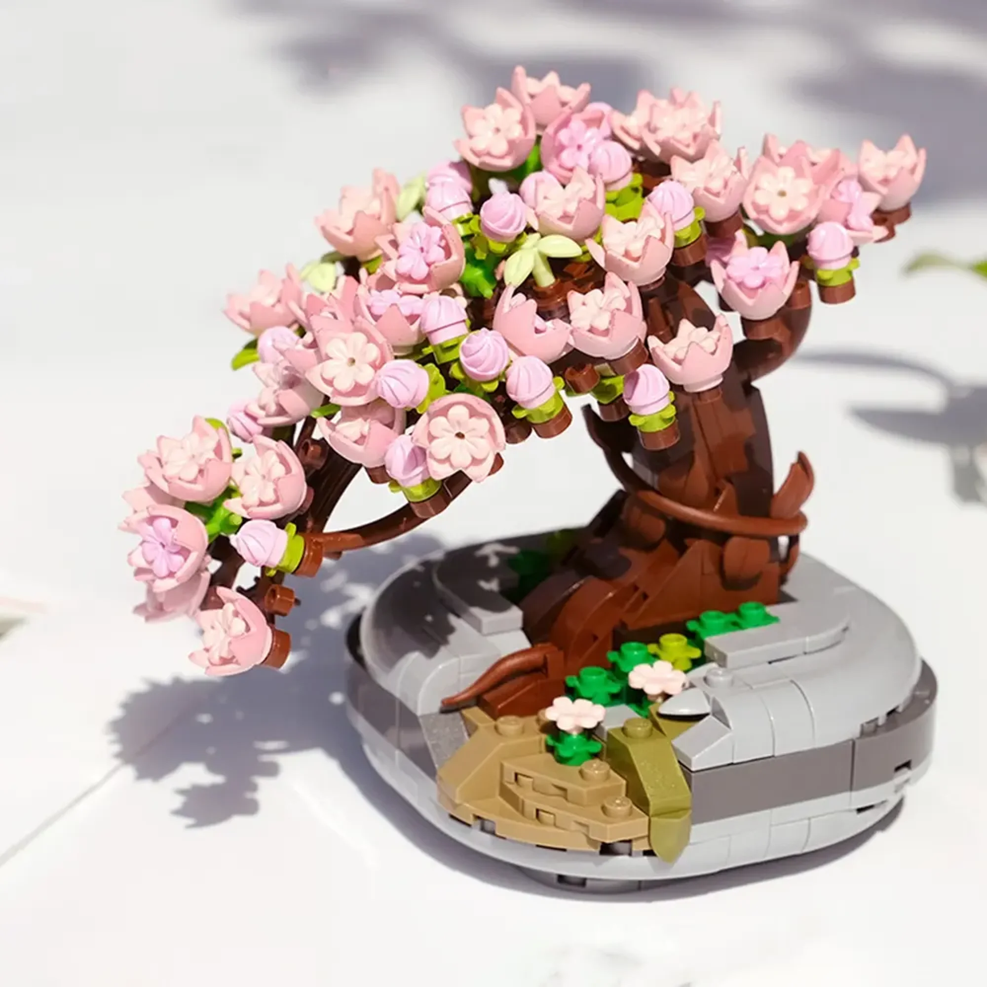 Mini Ladrillos Sakura Bonsai Modelo Creativo Diy Simulación De Mini