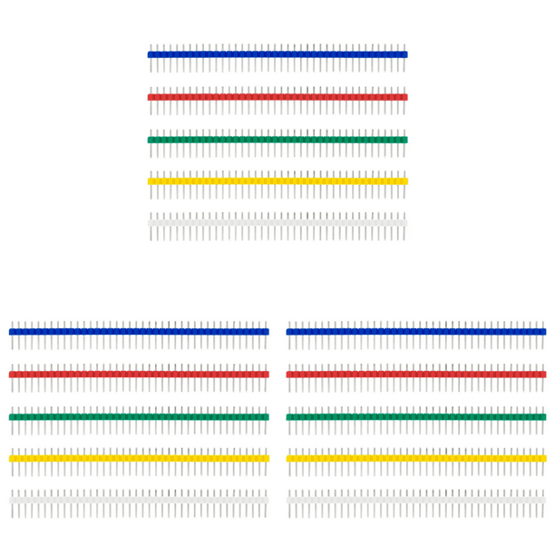 Kit de cabezales rompibles de pines, tira de conectores PCB de 40 2,54mm para Arduino DIY, 30 ...