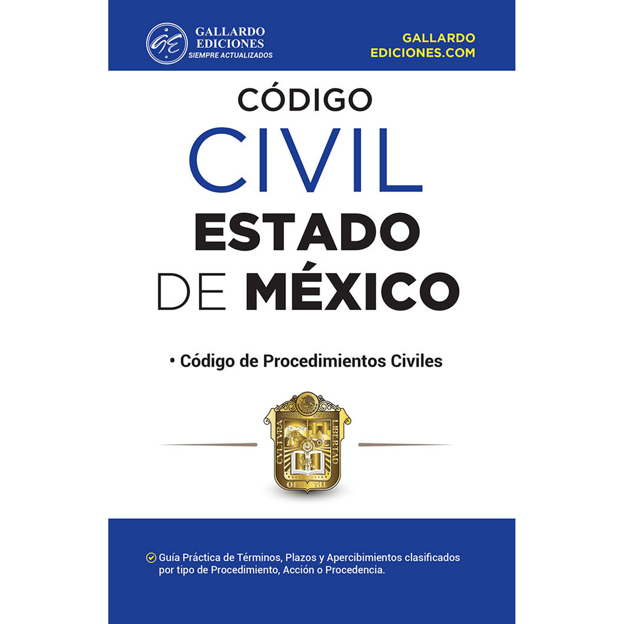 CODIGO CIVIL ESTADO DE MEXICO 2022 GALLARDO EDICIONES Pasta Blanda ...