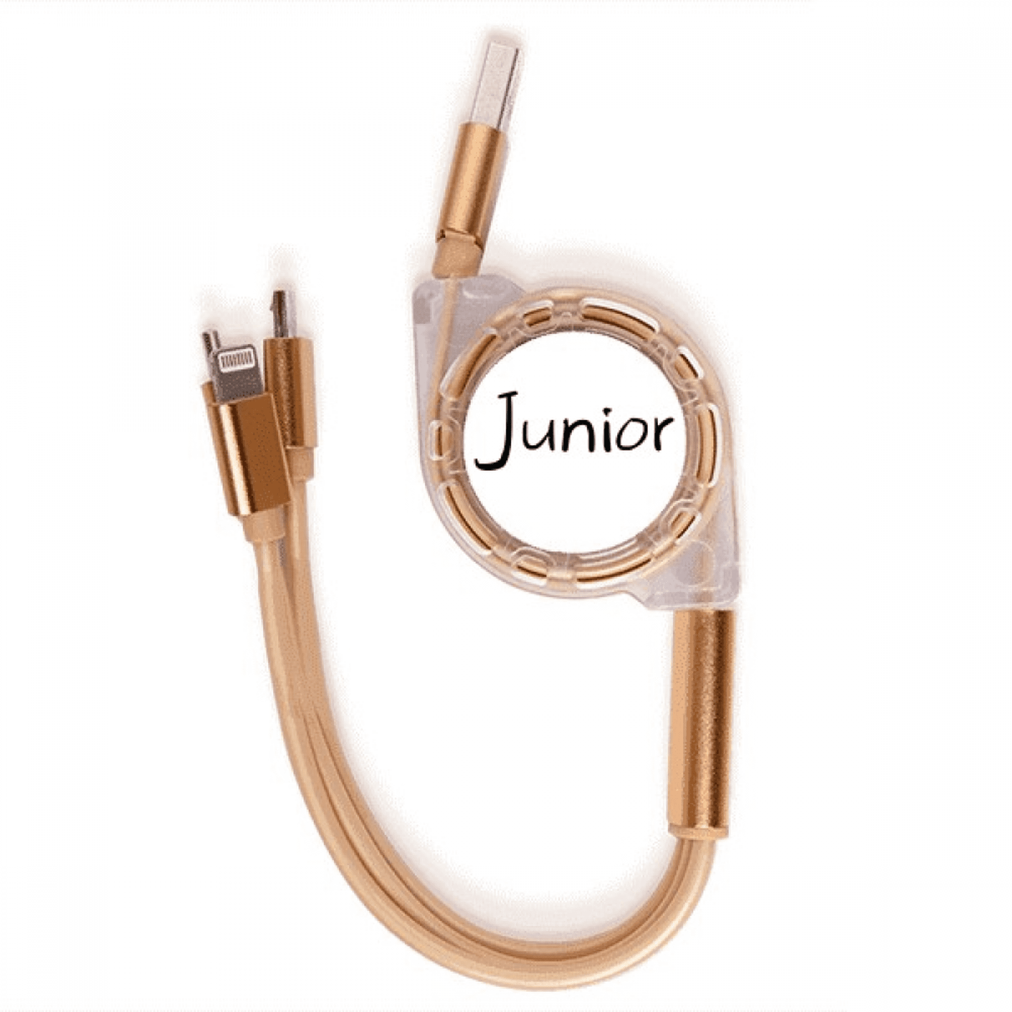 Black single words Junior Cable de carga telescópico múltiples USB tres ...