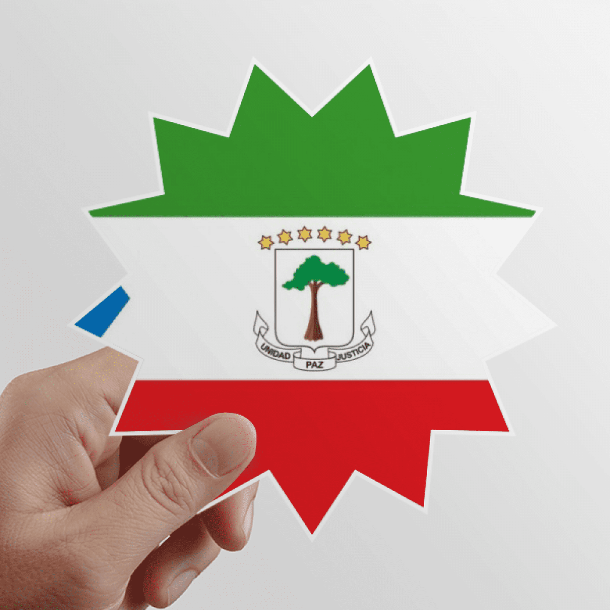 Guinea Ecuatorial África país bandera nacional Calcomanías solares de ...