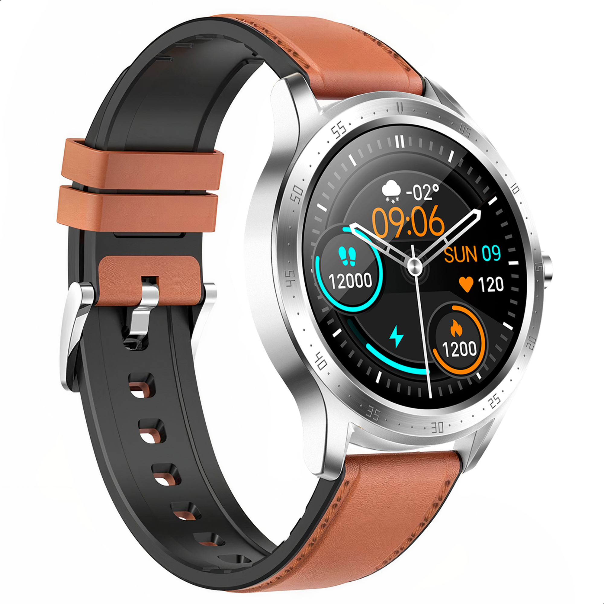 Smartwatch BINDEN SKY 5 Notificaciones, Deportes, Tacto Piel plateado ...