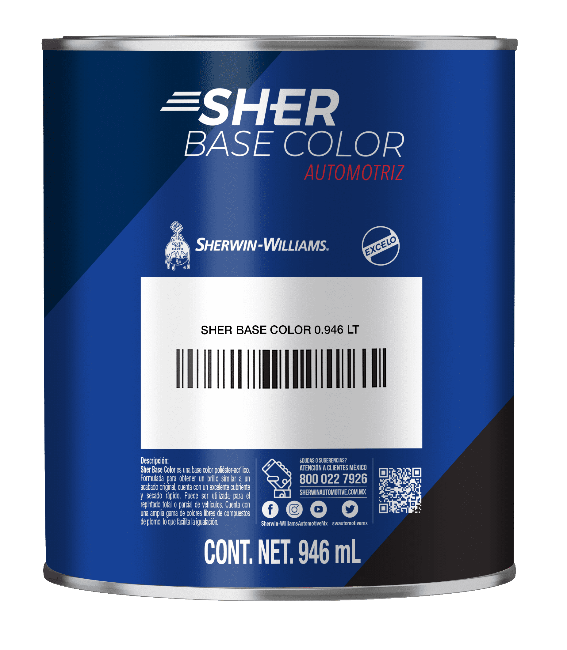 Sher Base Color Sherwin Williams Aluminio Mediano 946 Ml | Bodega ...