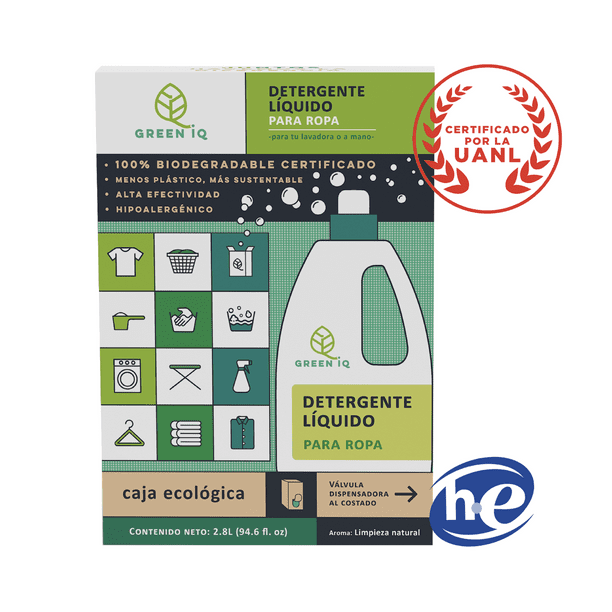 Detergente Líquido Biodegradable Green Iq 2.8 Lt. ECOBOX HE GREEN IQ 2. ...