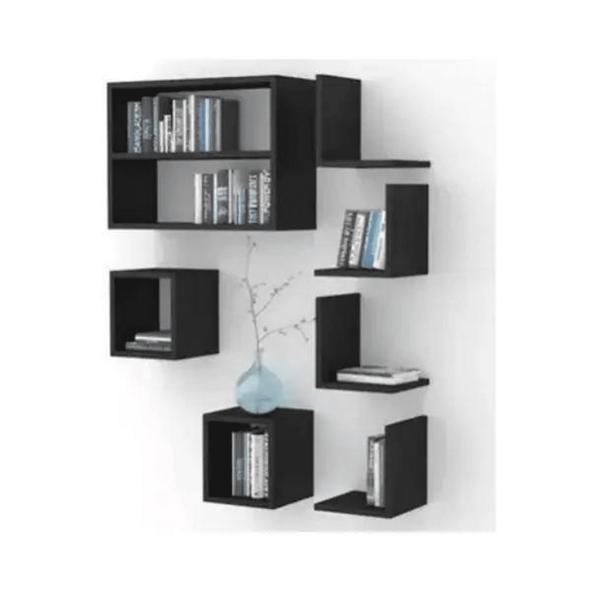 Librero Flotante Empotrable en Pared Repisas Flotantes PAGODA Moderno ...