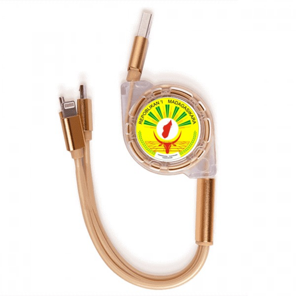 Madagascar África emblema nacional Cable de carga telescópico múltiples ...