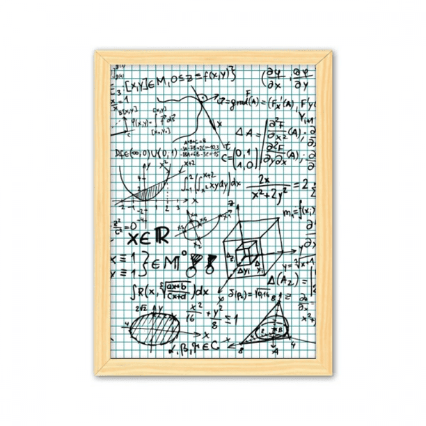 Geometría fórmulas matemáticas cálculo gráfico Cuadro de madera ...