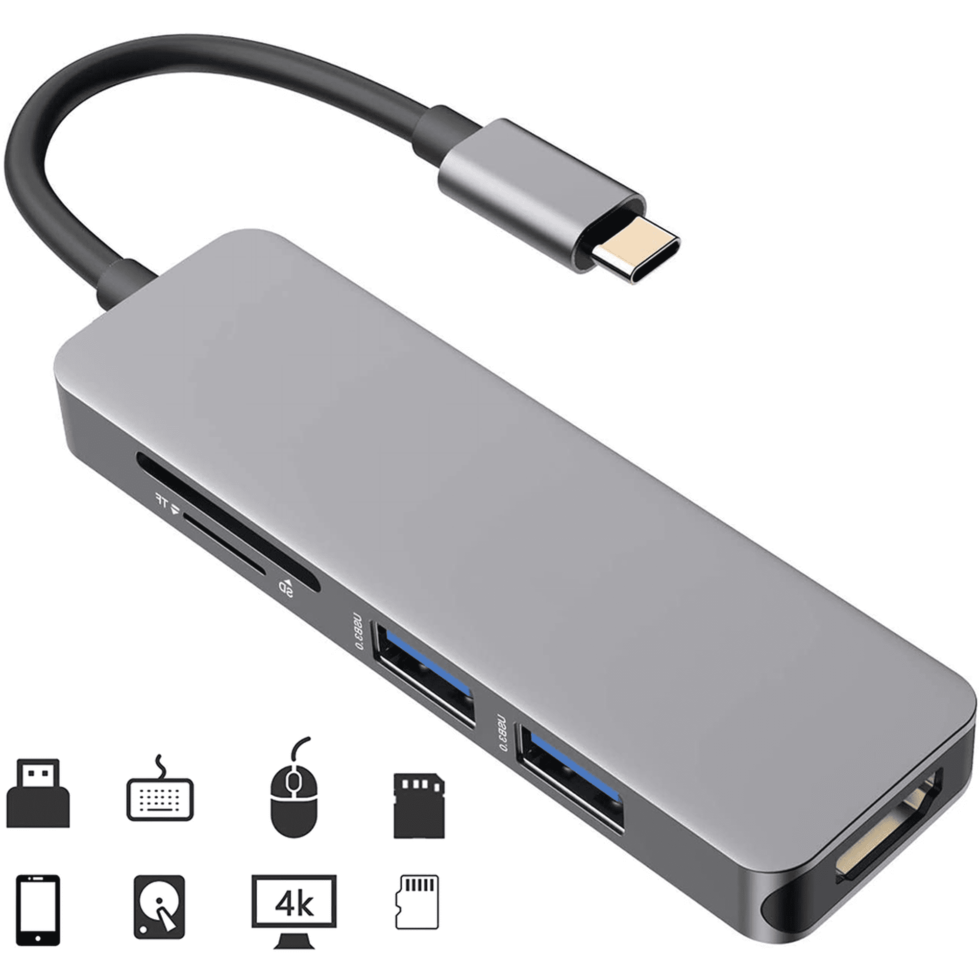 Tipo-c HUB Hub multifunción 3.1 a HDMI 5 en 1 Tipo-C Hub Docking ...