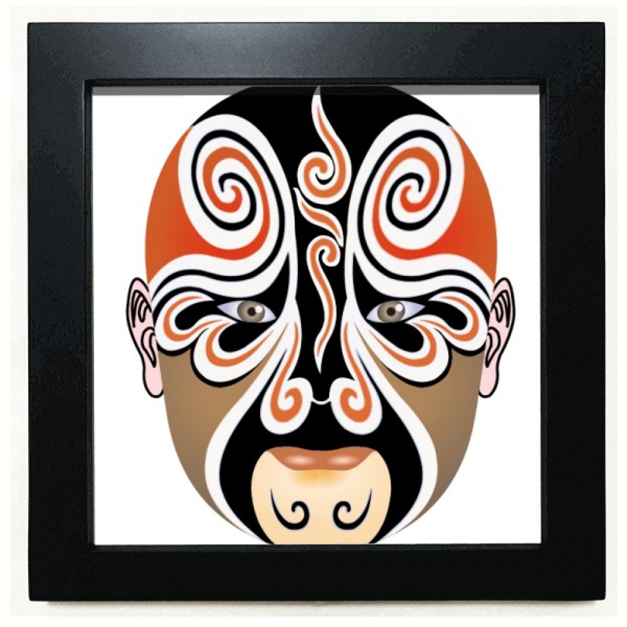 Opera de Beijing Peking opera Facial Mask Mesa de pared con marco ...