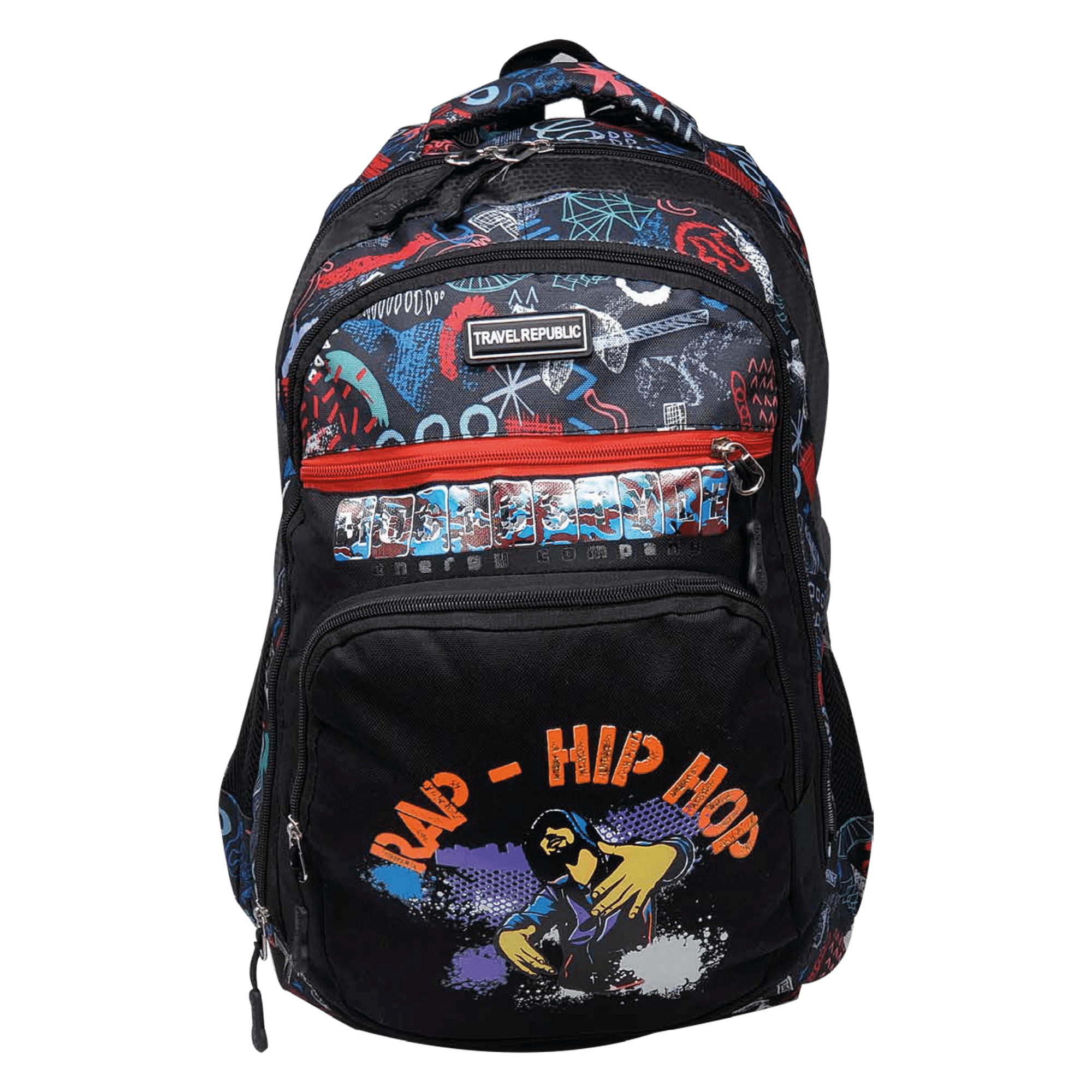 MOCHILA ESCOLAR TRAVEL REPUBLIC TR002-1 HIPHOP NEGRO TRAVEL REPUBLIC ...