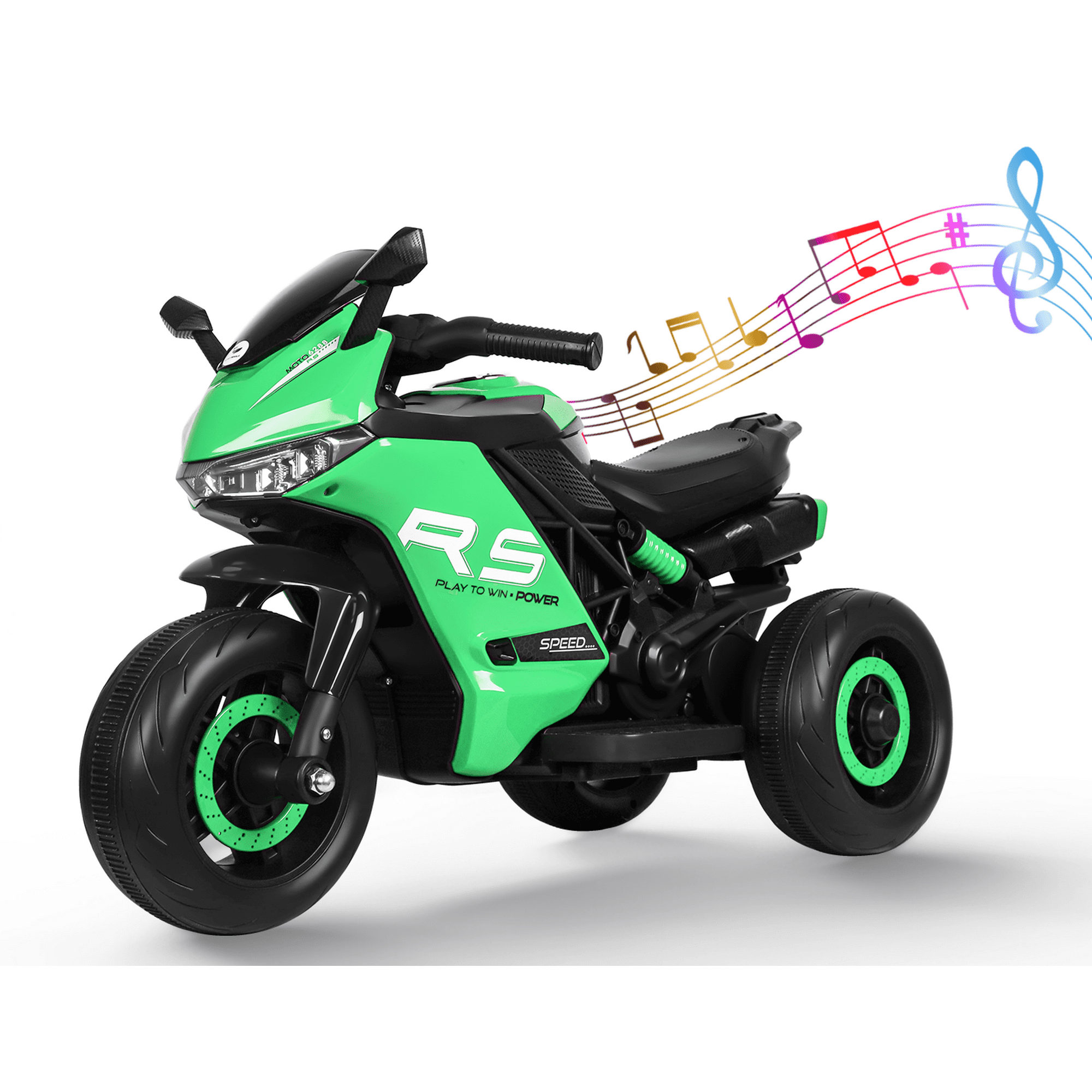 Mini Moto Eléctrica Infantil Recargable Honey Whale BDQ-6288 Verde ...