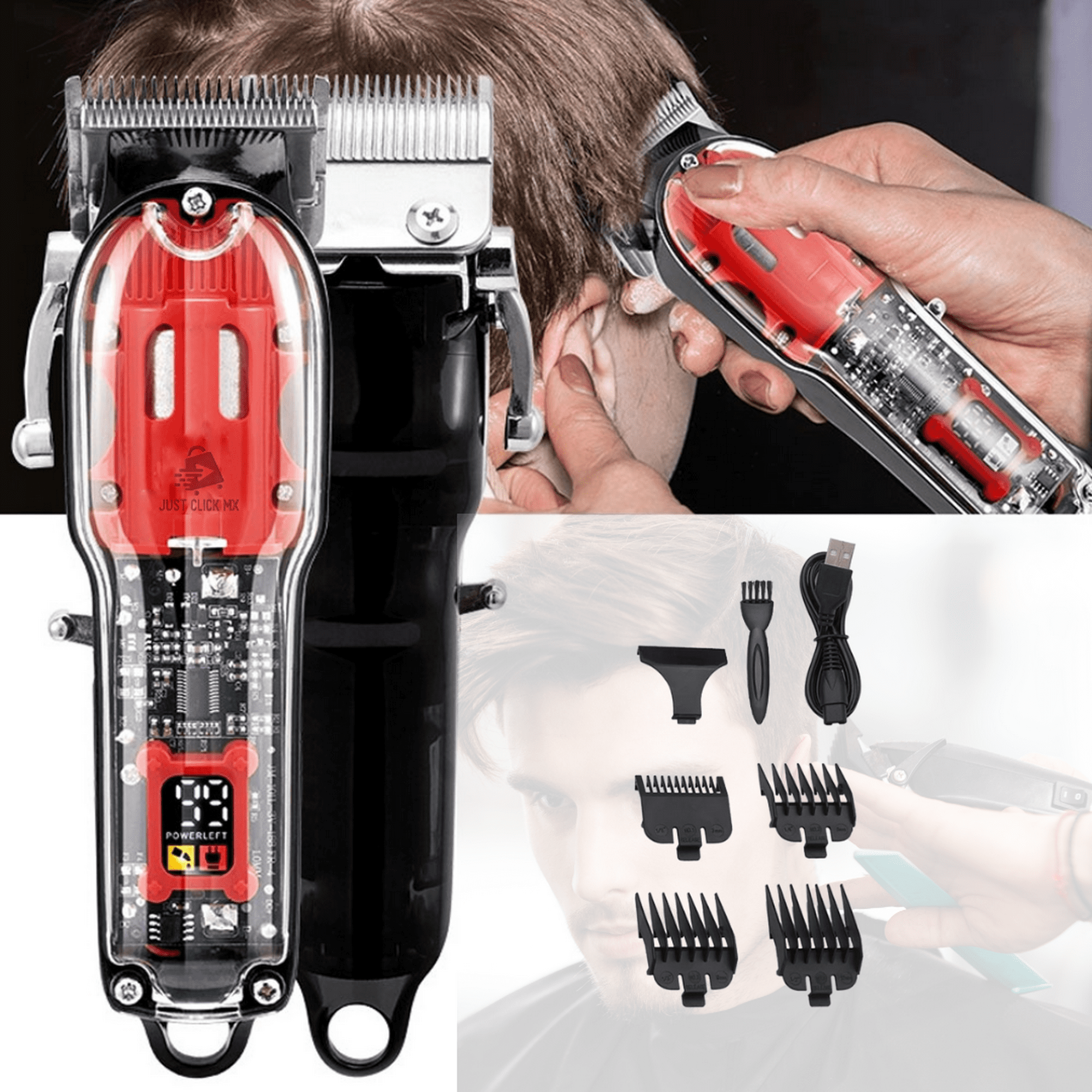 Máquina Para Cortar Cabello Profesional Multifuncional JustClick MX ...