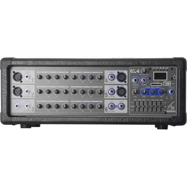 Consola BACKSTAGE 6L4 amplificada usb 6 canales 400 watts BACKSTAGE 6L4 | Bodega Aurrera en línea