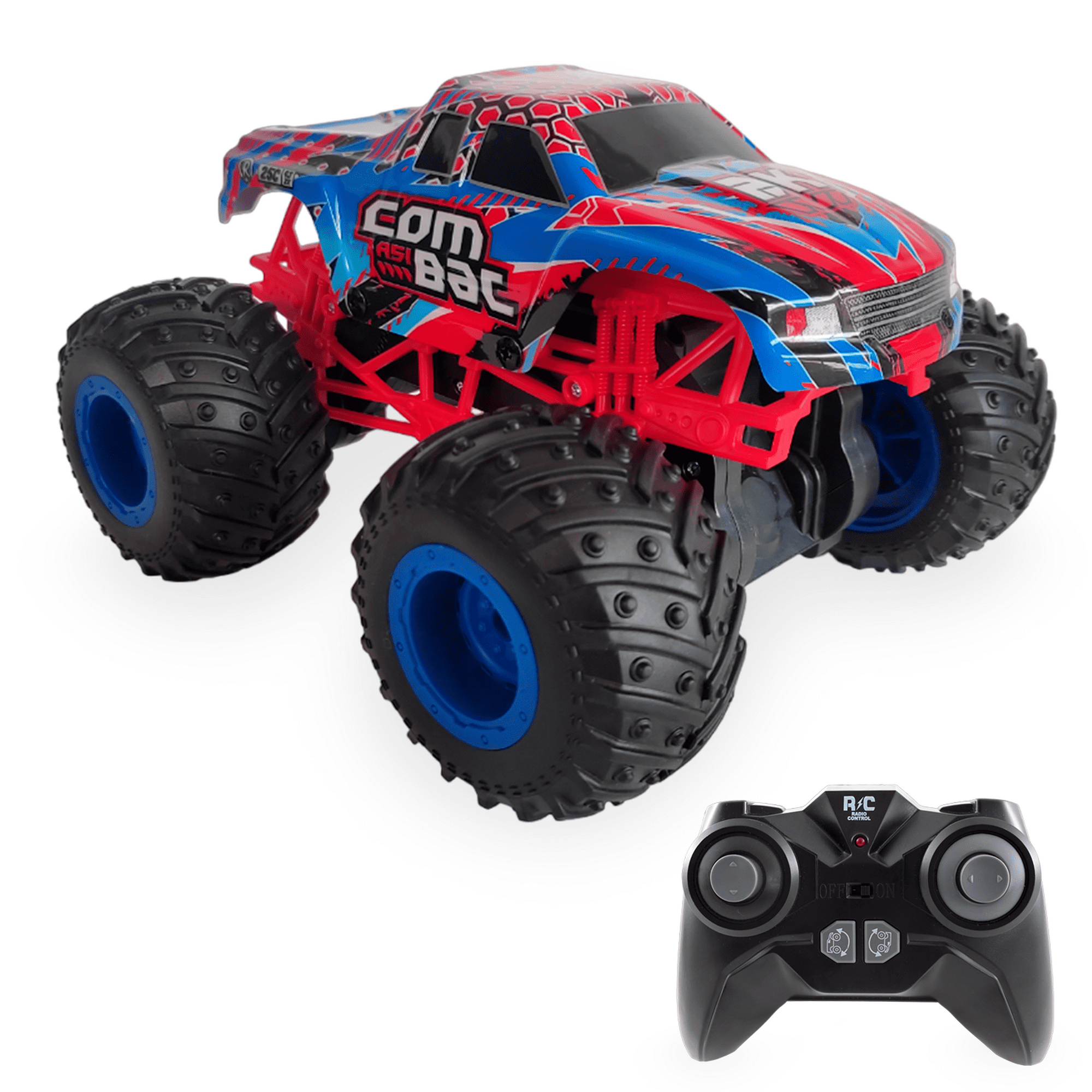 Monster Truck 4x4 Control Remoto 2.4 GHz con Luz y Sonido rojo Grande ...