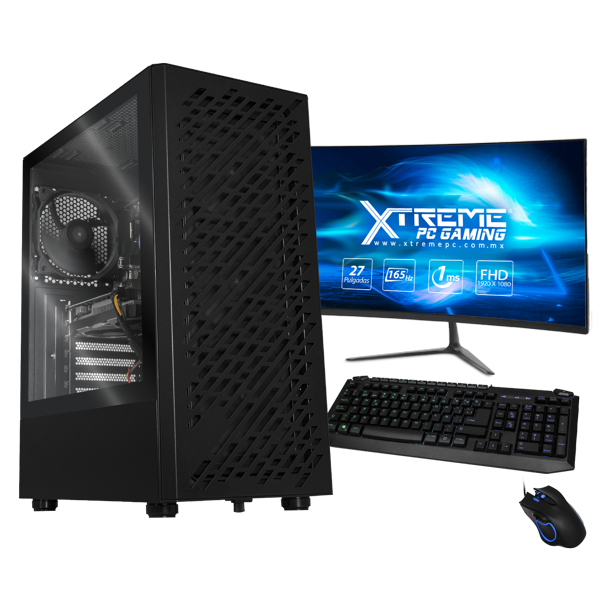 Xtreme PC Gaming Geforce GTX 1650 Core I5 10400F 16GB SSD 500GB Monitor 27 165Hz WIFI Black Air ...