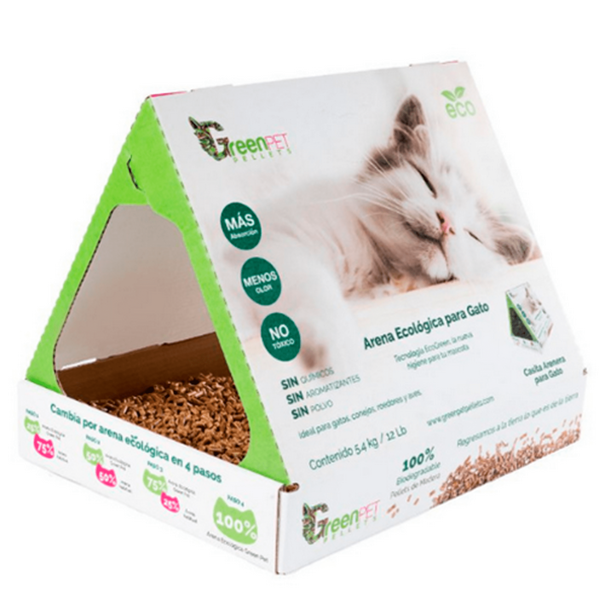 GREEN PET - Arena para Gato Ecológica 3 kg Greenpet GREEN PET - Arena ...