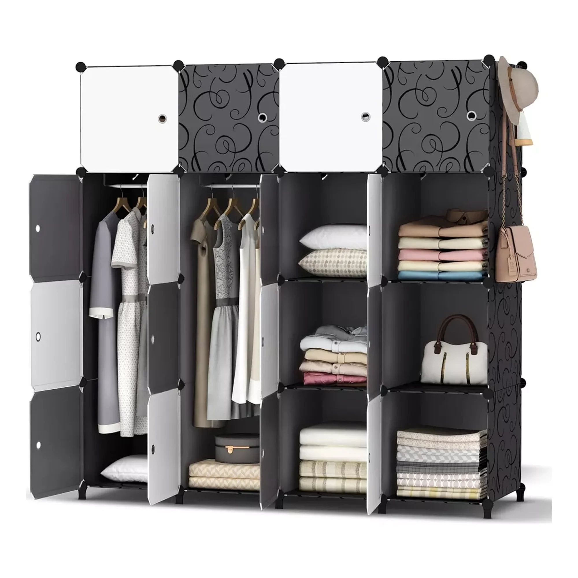Closet Armable Cubos 4x4 Ropero Hogar Organizador 145x37x145 | Walmart ...