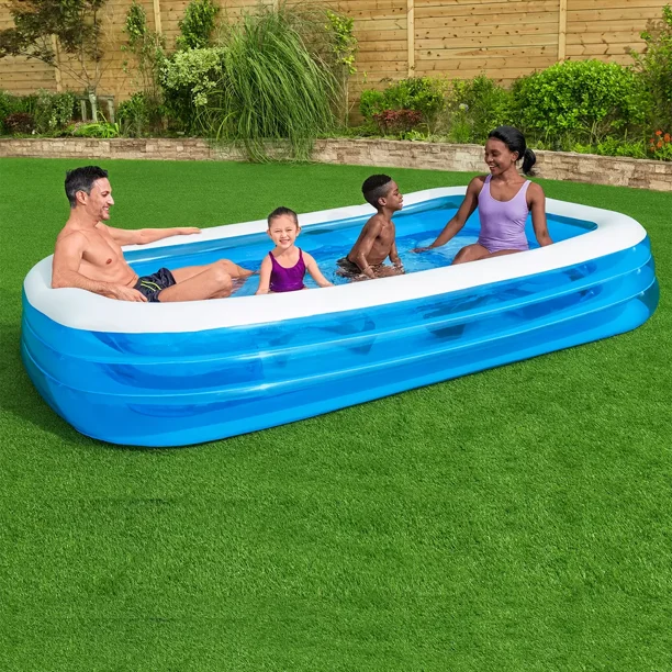 ALBERCA FAMILIAR INFLABLE DE 3 METROS DE LARGO CON ASIENTOS H2O GO ...