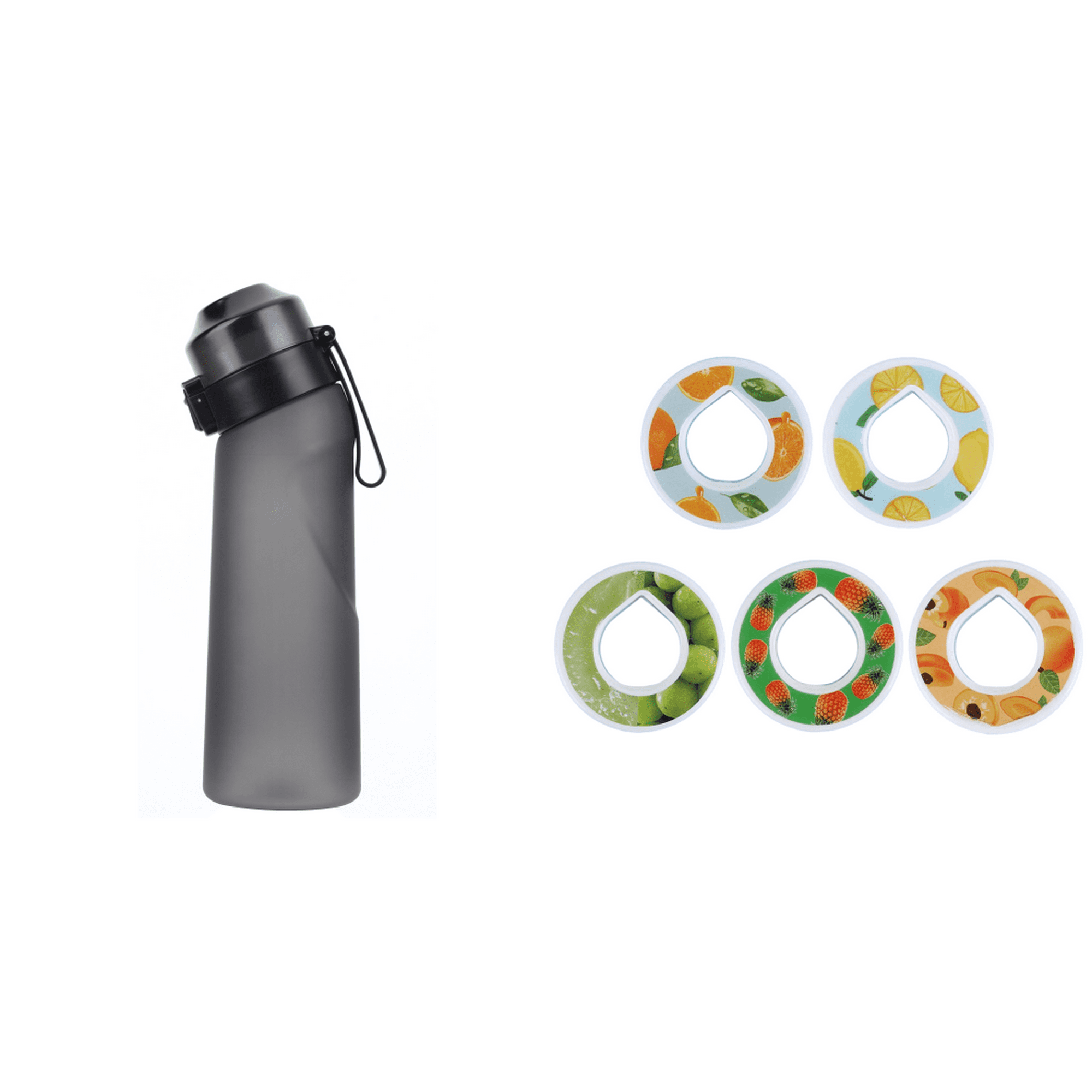 Botella Agua 650ML Bebida Portátil Fría Saborizada para Exterior Gris ...