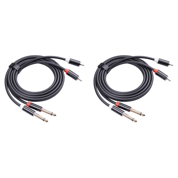 2 RCA A Doble Conector 6 35 Cable Audio Mezclador Amplificador ...