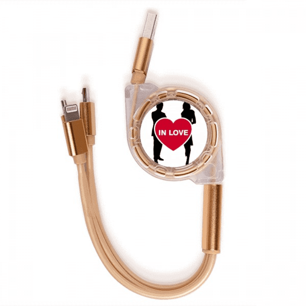 Amar a un hombre Cable de carga telescópico múltiples USB tres en uno ...