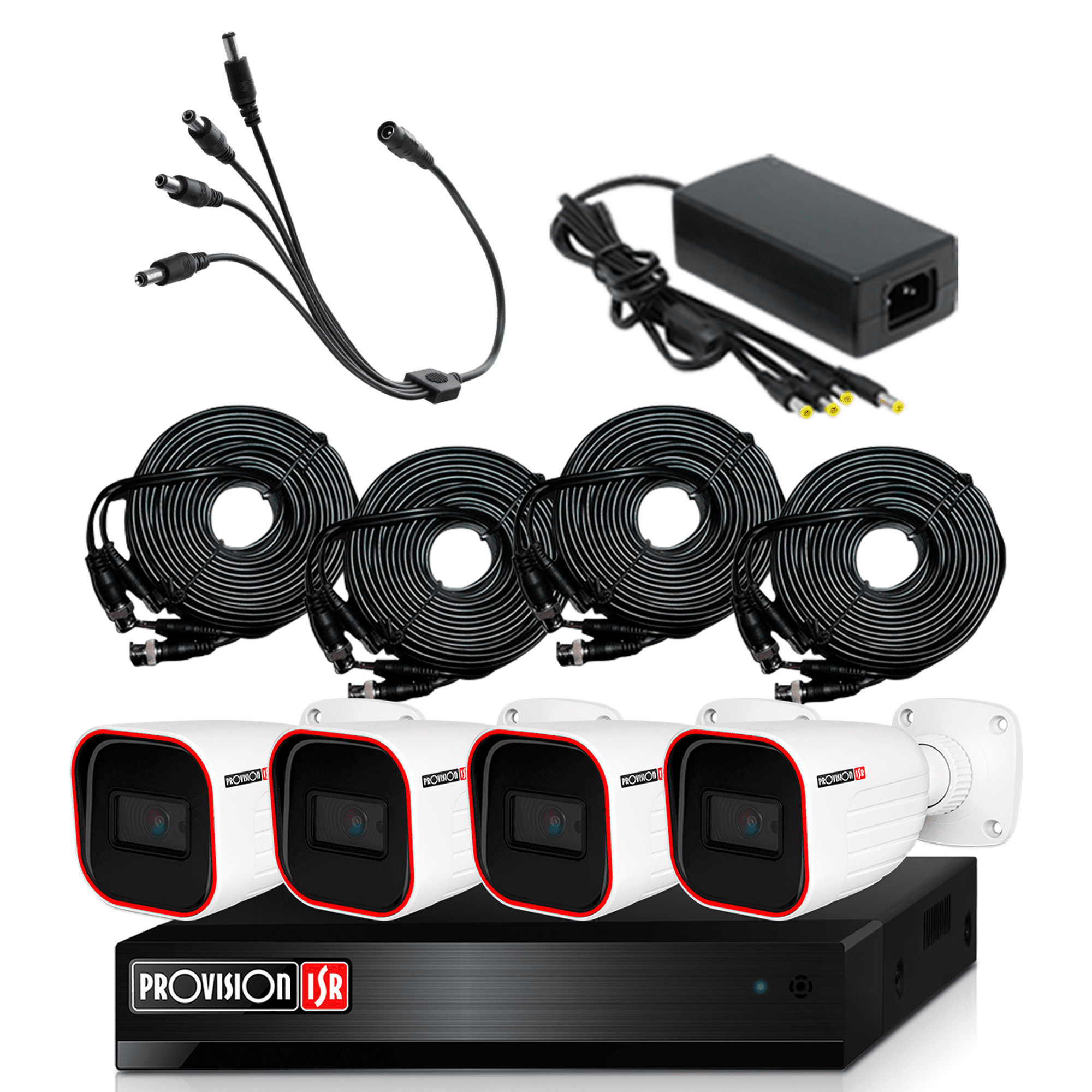 Kit CCTV Provision ISR AHD DVR 8Canales + 4Camaras + 4Cable Provision ...