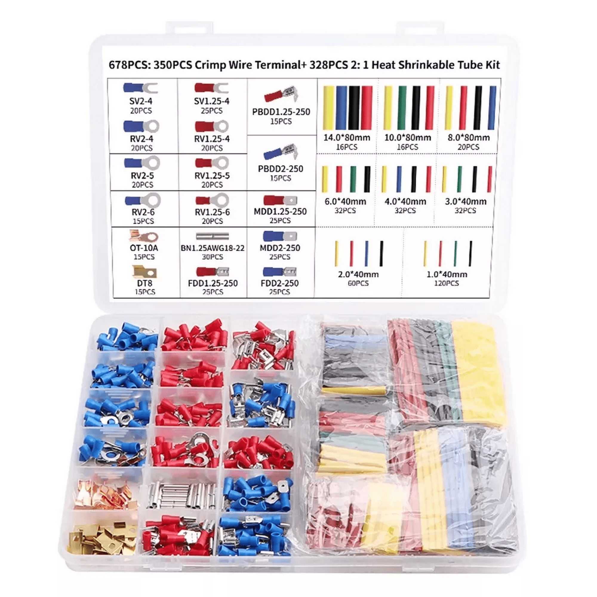 Terminal Aislada Termofit Conectores Termoretractil 678 pzs | Walmart ...