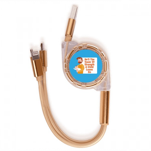 Padre de amor gran faro Cable de carga telescópico múltiples USB tres ...