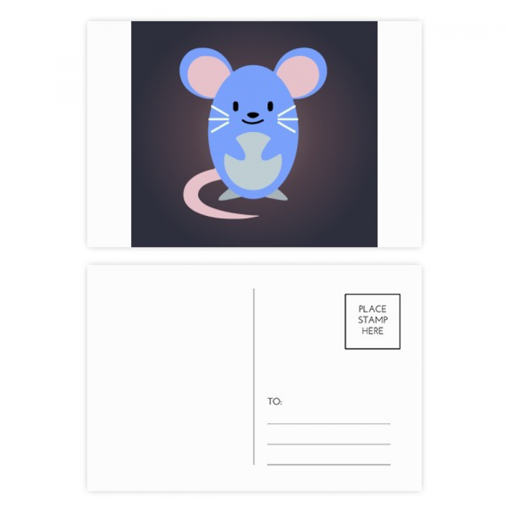 Ratón de dibujo animado Juego de postales Cumpleaños Tarjeta de ...