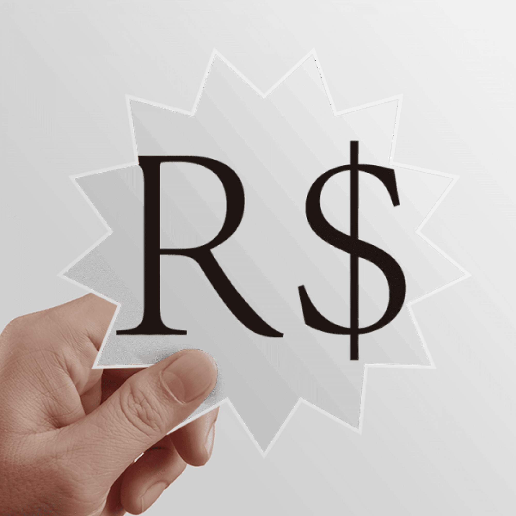 Símbolo de moneda real brasileño Calcomanías solares de vinilo ...