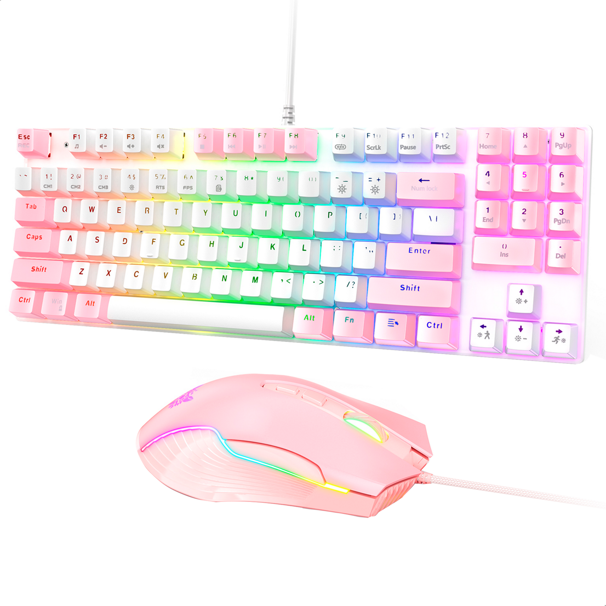 Kit Gamer BINDEN Teclado G26 + Mouse CW905 Led RGB blanco Binden KEYB ...