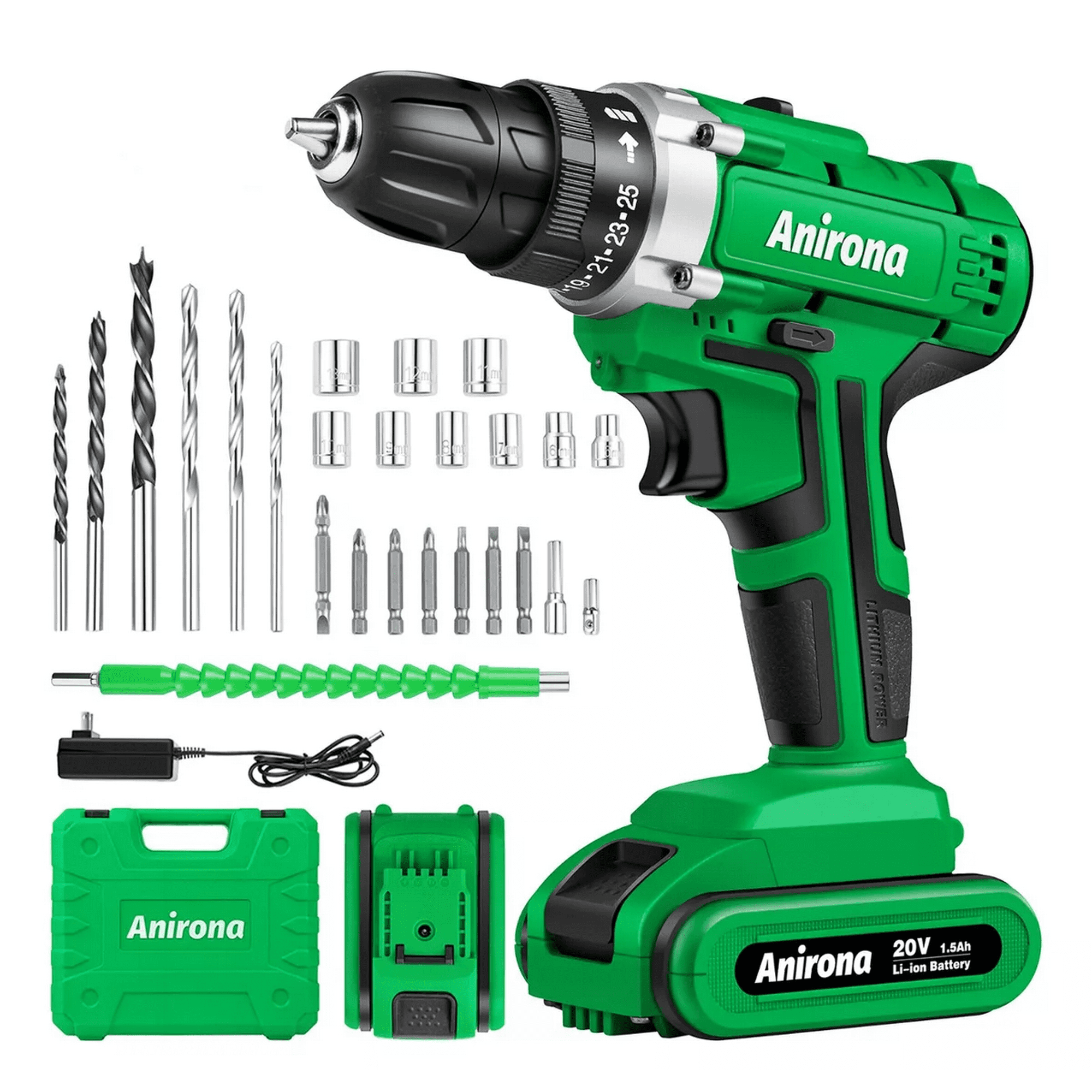 Taladro Atornillador De 20v 1 Batería Verde | Walmart en línea