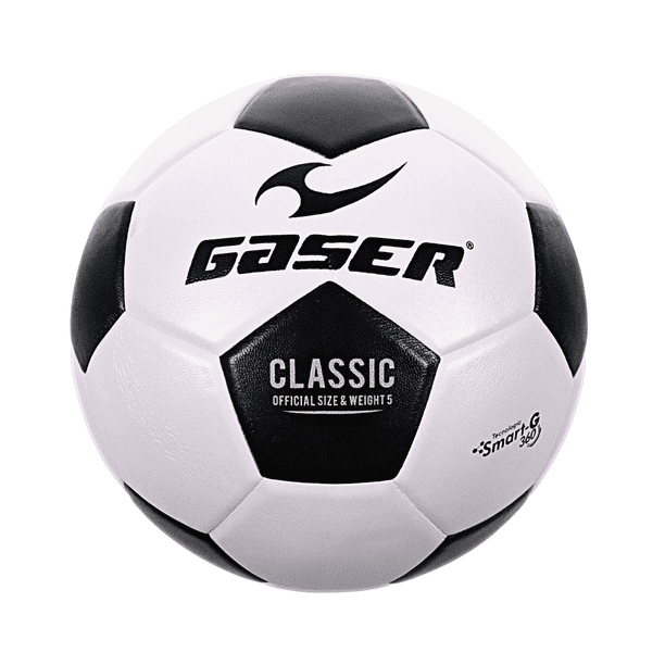 Gaser Balón Futbol Original 5 Classic Profesional (Negro, 5) GASER ...