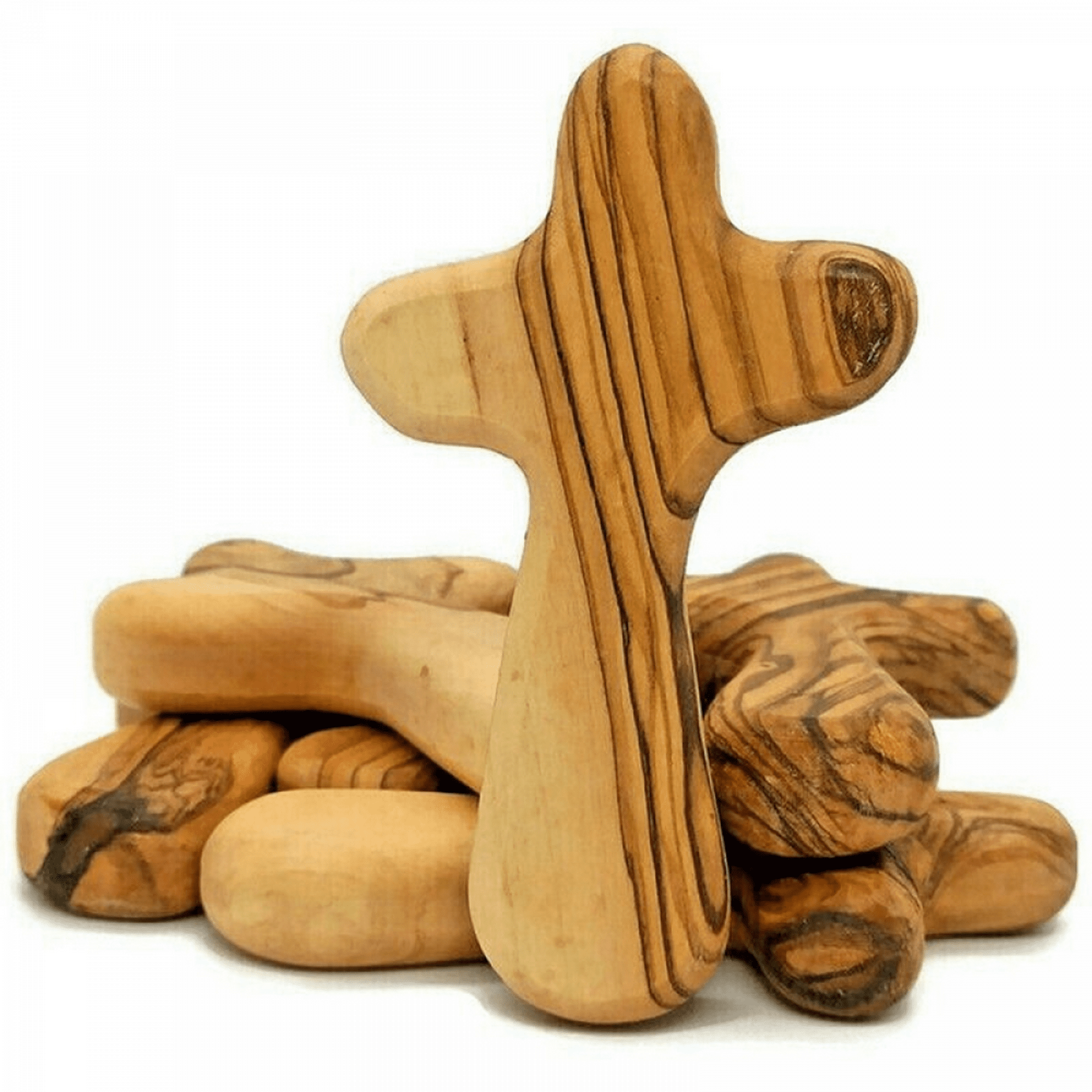 5 cruces pequeñas de madera de olivo, cruces de sujeción, cruces de ...
