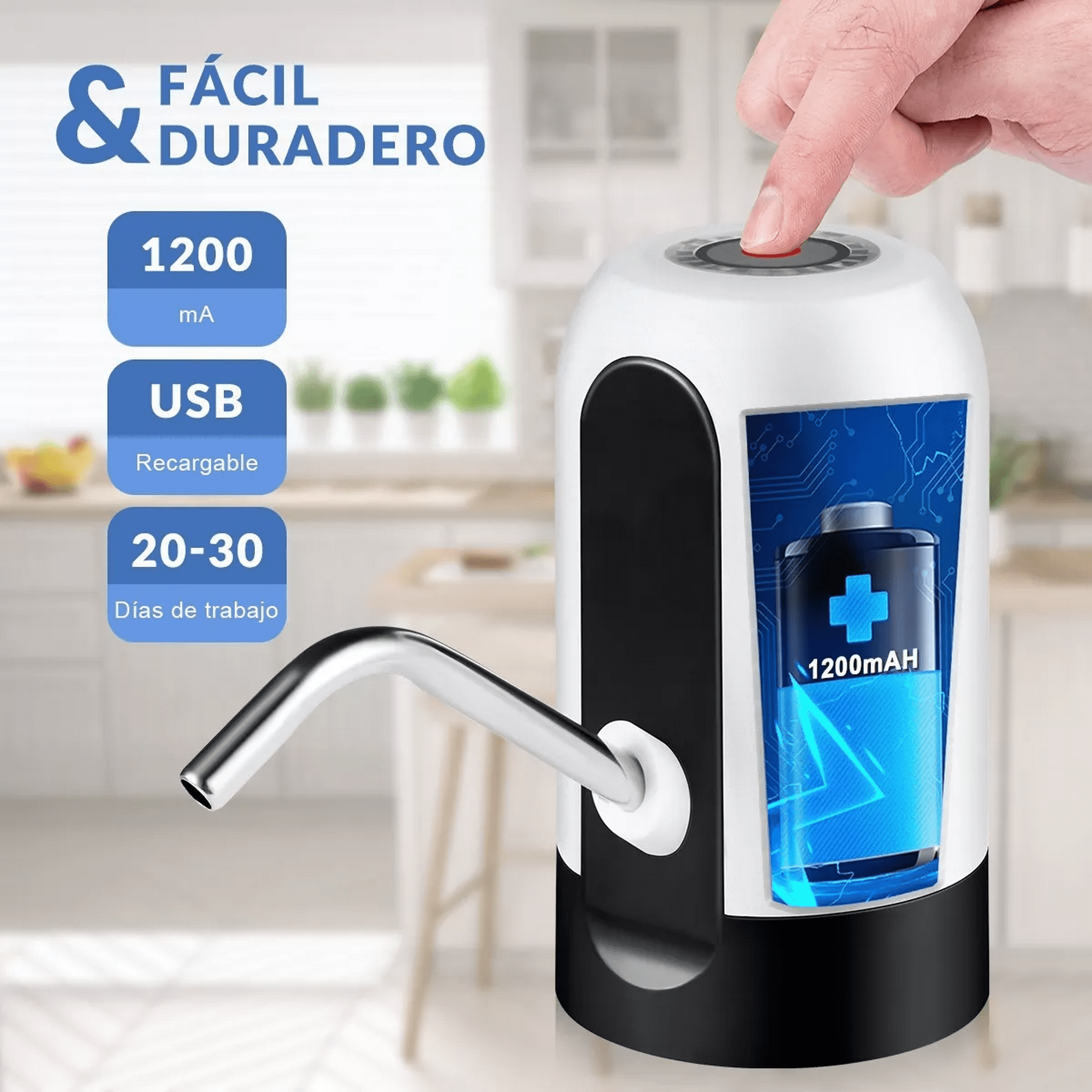 Dispensador de Agua Automático USB Recargable Yomym | Bodega Aurrera en ...