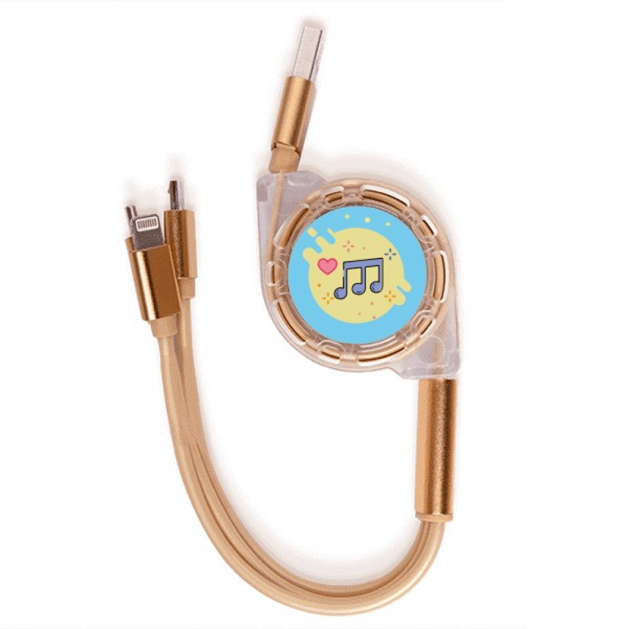 Adorable marca musical de Menon. Cable de carga telescópico múltiples ...
