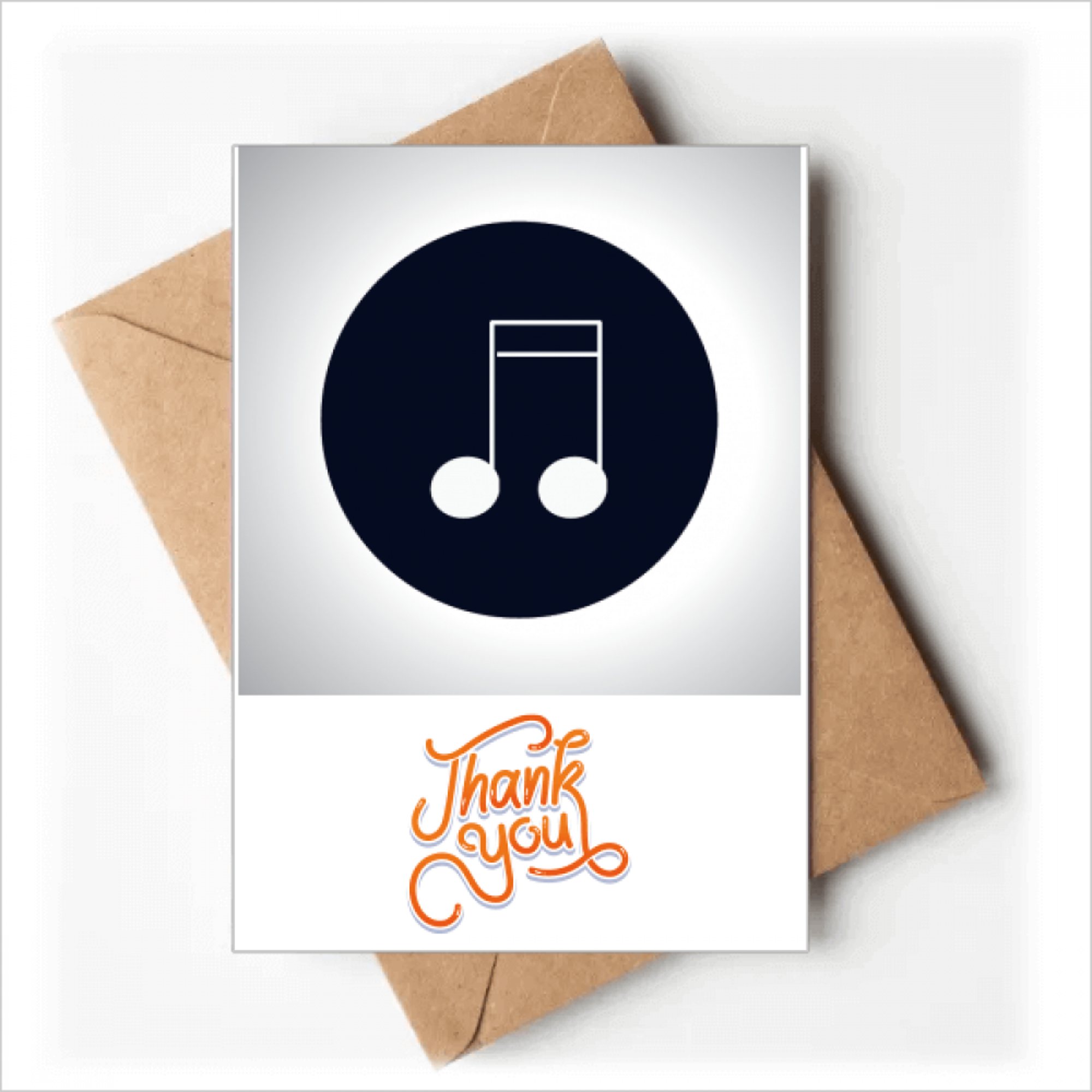 Duplicado demiquaver notas musicales Nota en blanco del sobre de la ...