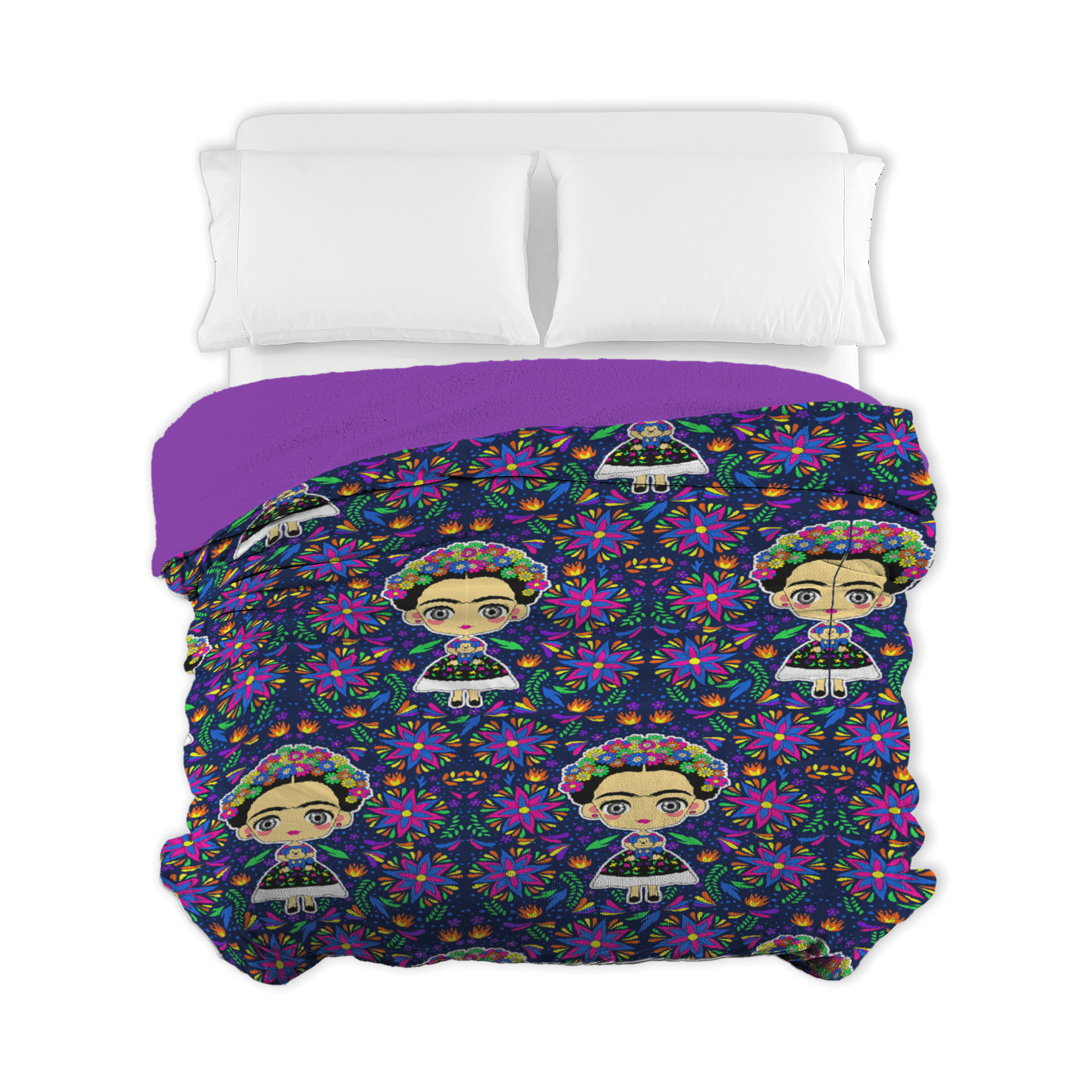 Cobertor con Borrega Matrimonial Extra Suave " Modelo Frida ...