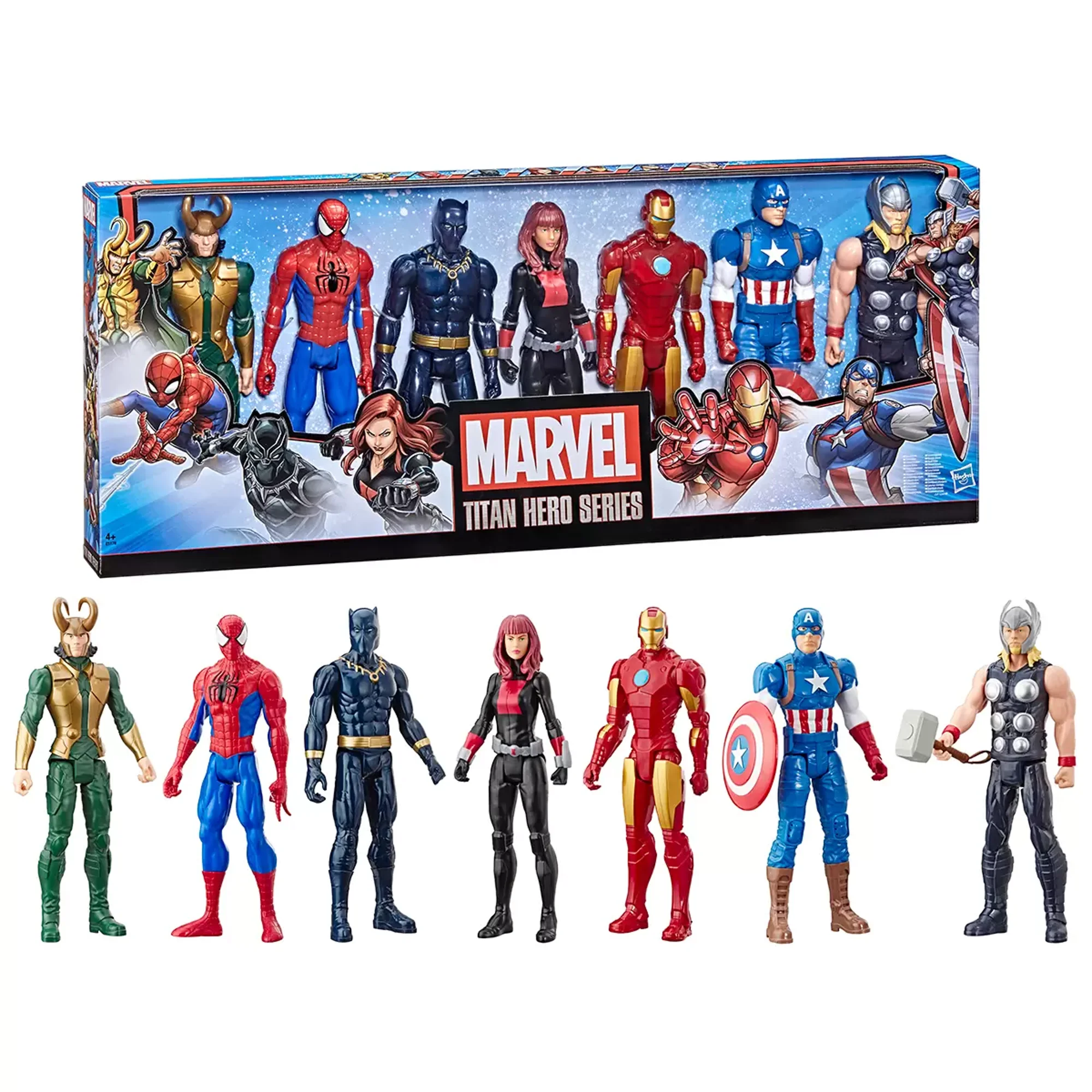 Avengers Marvel Titan Heroes 7 Figuras 30cm Original Hasbro | Walmart ...