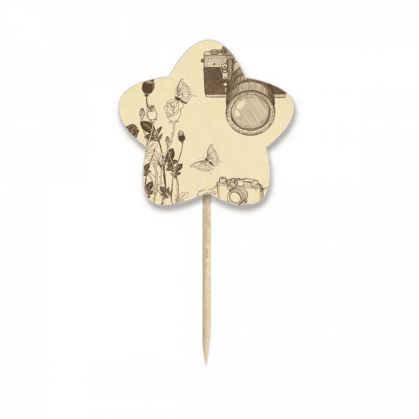 Cámara Rose Butterfly buen estilo Selección de pastelitos Star lable ...