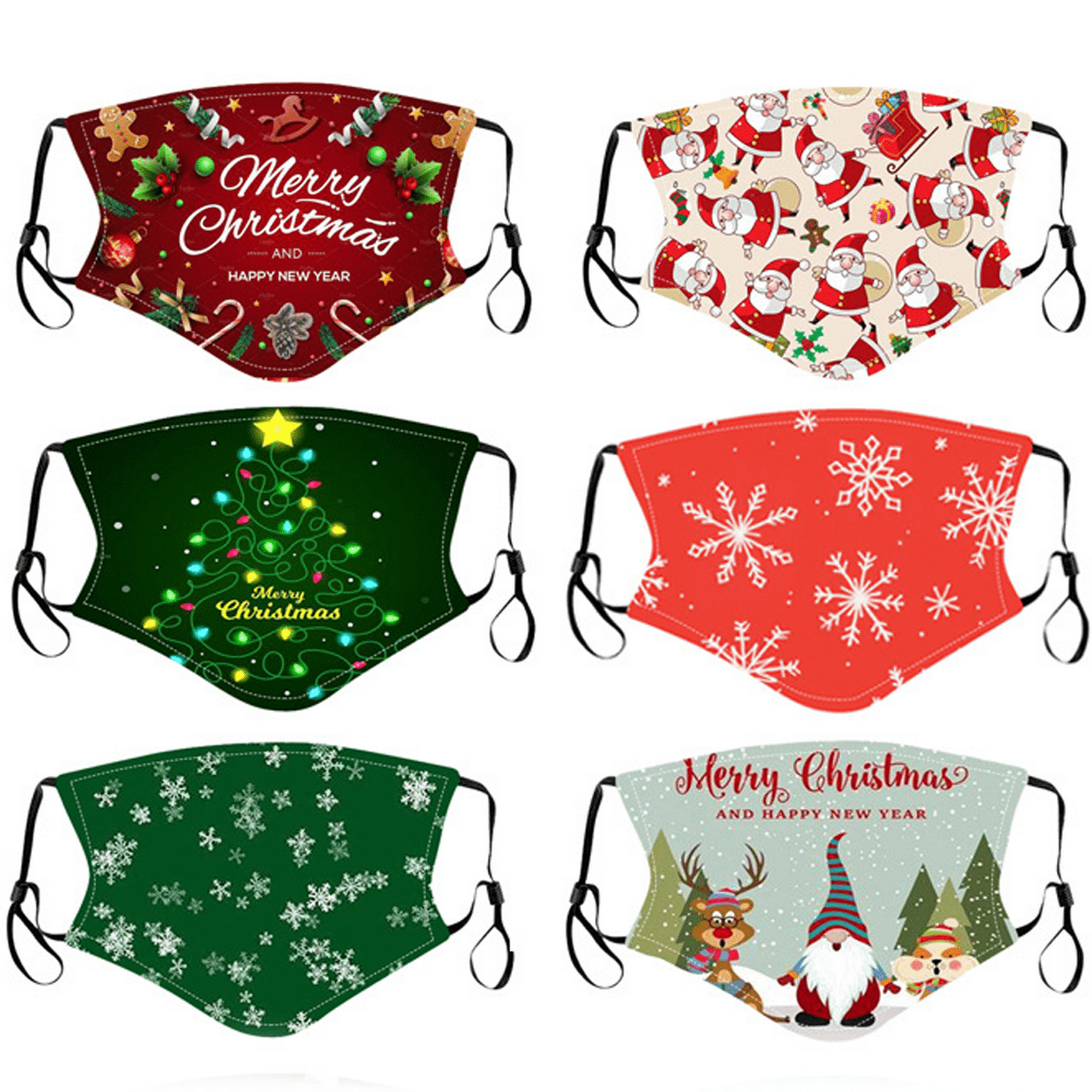 Máscara de Navidad Mascarilla de algodón estampada para niños Tela de ...