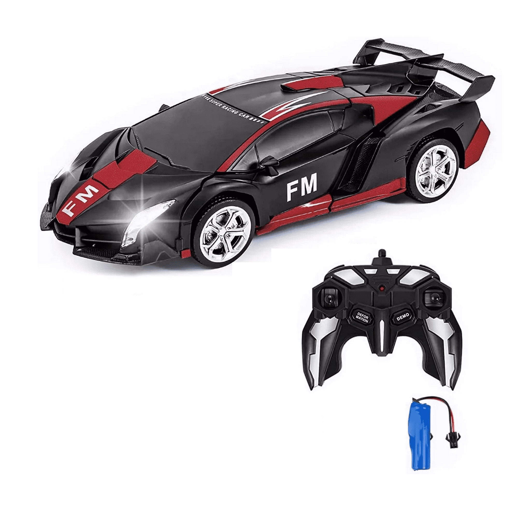 2 En 1 Coche Recargable De Control Remoto Ngro Rojo | Bodega Aurrera en línea