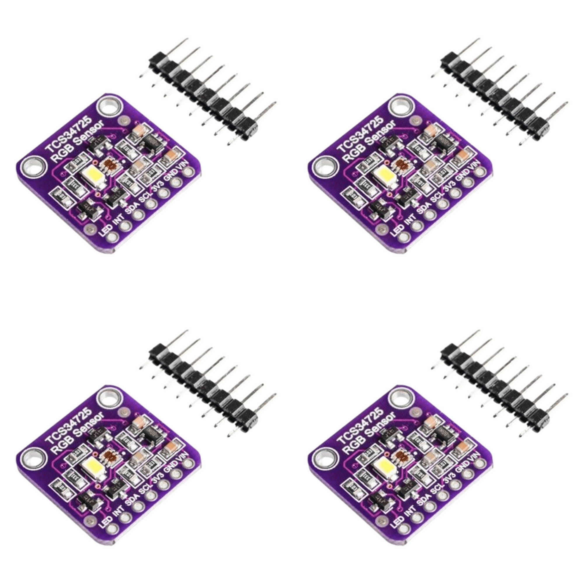 4uds. Módulo de reconocimiento de sensor de color RGB TCS34725 para ...