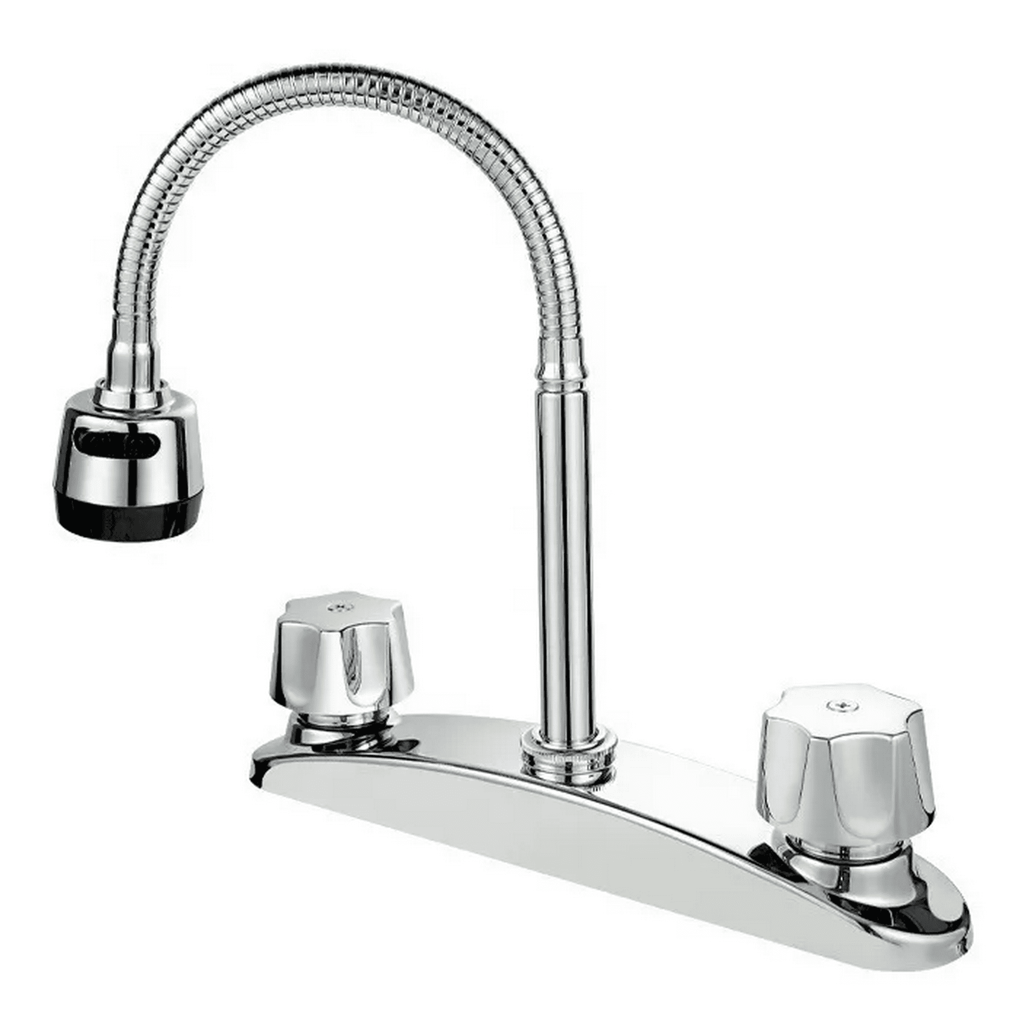 Llave Mezcladora Solvex color Plateado Fregadero Cromo Espejo Flexible ...